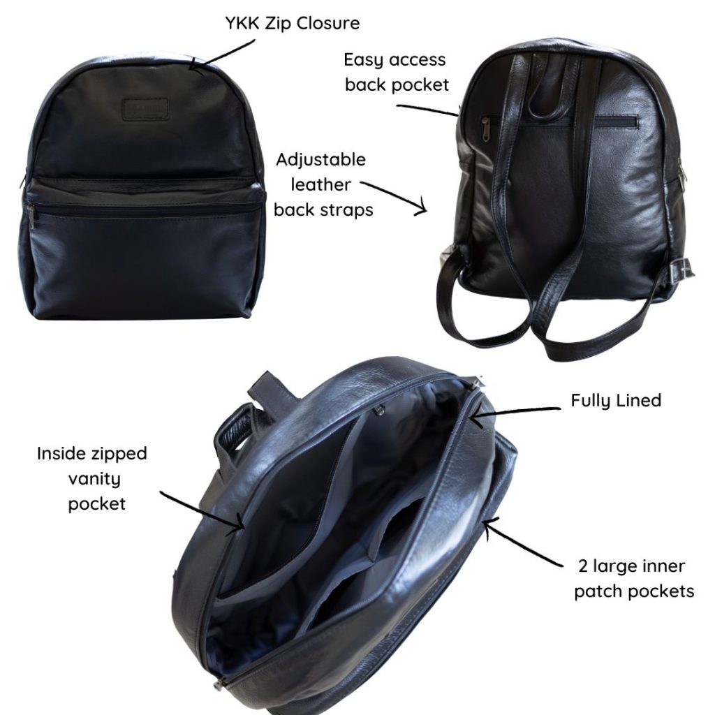 The Abby Backpack | Maribu Leather | Locally Handcrafted in SA